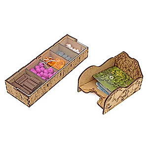 TowerRex Storage Organizer for Everdell and Expansions - Storage for Everdell - Organizer Kit Token Box Card Insert
