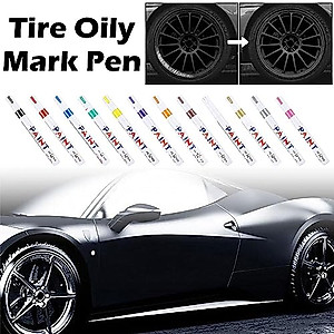 JHIALG Tire Marker Lettering Tire Paint Pen Markers, Waterproof Oil Based Paint Markers for Car Tire Tread Rubber Metal