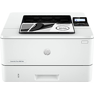 HP Laserjet Pro 4001dn Single-Function Monochrome Laser Printer, White - Print only - Mobile Printing, 42 ppm, 1200 x 1200 dpi, Auto 2-Sided Printing, 8.5 x 14, Ethernet, Hi-Speed USB
