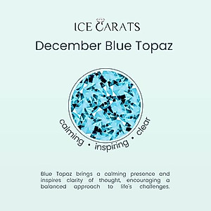 IceCarats 925 Sterling Silver Blue Topaz Stackable Ring Gemstone Band December Birthstone Jewelry Size 8.00