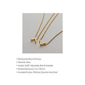 Bryan Anthonys Highs and Lows Necklace Set, 14K Gold Necklace for Women, Pendant, 2 Piece Set, Adjustable Length