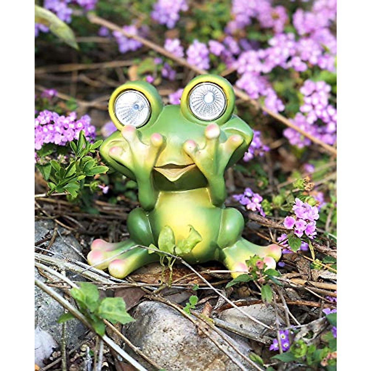 TIBLEN Solar Powered Frog Outdoor LED Garden Light Decor (See - NO)