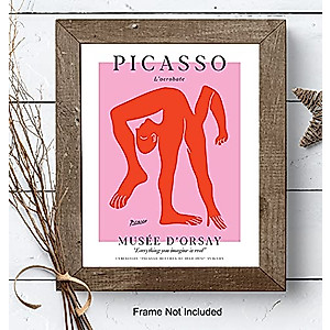 Pablo Picasso Wall Art - Pablo Picasso Poster - Pablo Picasso Prints - Gallery Wall Art - Museum Poster - Mid-Century Modern Decor - Abstract Art - Minimalist Wall Decor - Art Gifts for Women - 8x10