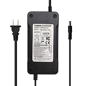 54.6V 3A Lithium Battery Charger for 48V 13s Batteries Pack DC 5.5×2.1mm Plug with a 5.5×2.5mm tip