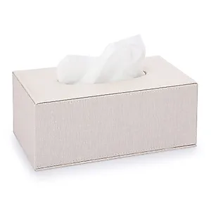 Sumnacon Tissue Box Cover Rectangle Linen Tissue Box,Stylish Tissue Box Holder with Magnetic Bottom,Decorative Tissue Cover for Bathroom Toilet Bedroom Living Room Table Desk Office, Beige