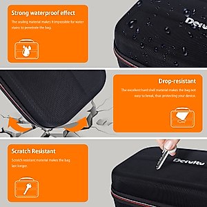 Deruitu Carrying Case Compatible with Nintendo Switch/Switch OLED Model - Portable Travel All Protective Hard Messenger Bag Soft Lining 18 Games for Switch Console Pro Controller & Accessories, Black