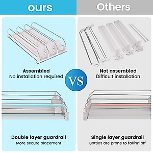 BingoHive Automatic Soda Can Organizer for Refrigerator Can Dispenser for Beer Soda Seltzer Drink Pop Can Holder Self-Pushing Drink Organizer for Fridge Storage 12 cans of 11.15oz 12oz 16oz 16.9oz