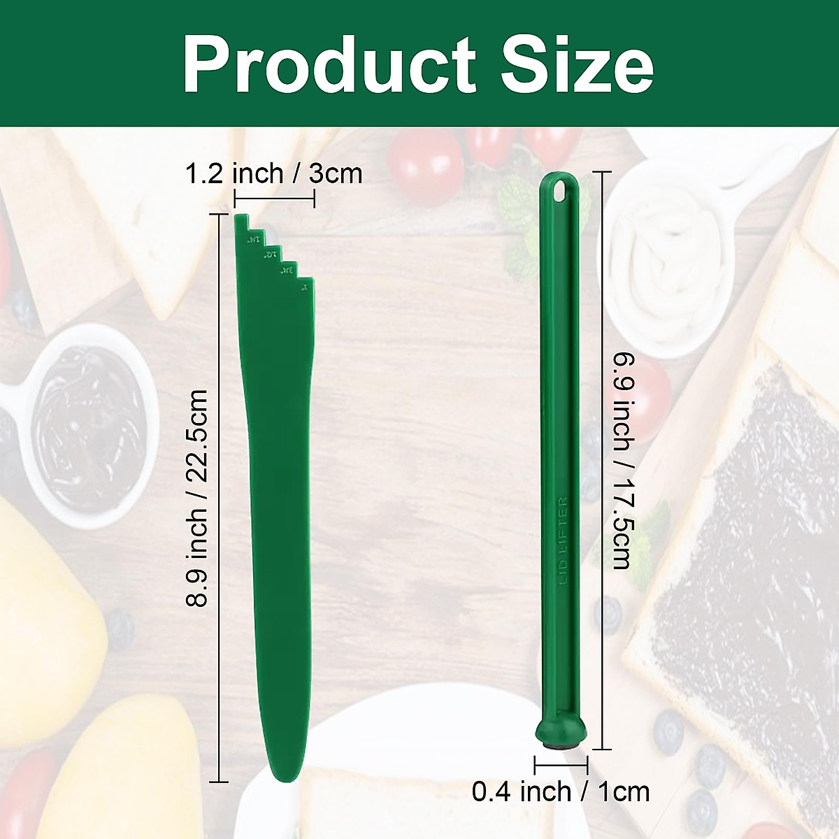 2 Pieces Canning Tools Kit, 1 Pieces Canning Bubble Popper Remover and 1 Pieces Jar Lid Lifter Magnetic Lid Lifters (Green)