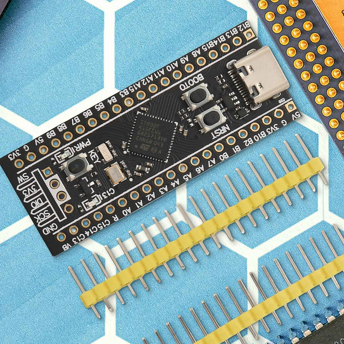 SAGAAN STM32F411 Development Board, STM32F411CEU6 STM32F4 Learning Board, Support for MicroPython/Programming