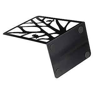 PATIKIL Bookend, 3 Set Bird L-Shaped Metal Book End Organizer for Shelves Stationery Storage, Black