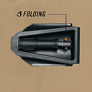 Gerber Gear E-Tool Folding Spade - Serrated Edge - Survival Gear and Equipment - Black