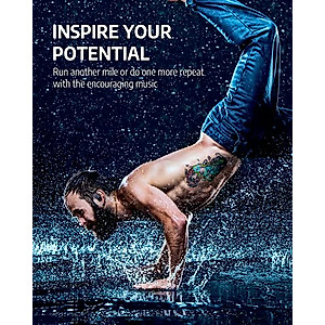 AIHOOR Wireless Earbuds with Earhooks for Sport, iOS & Android Phone, IPX5 Waterproof Bluetooth 5.0 Headphones with Extra Bass, 36hr Playtime Earphone with Charging Case for Running Gym Yoga Workout