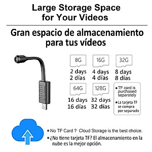 Small Spy Hidden Camera,Rettru HD Portable IP Security Camera with Motion Detection,Cloud Storage,Remote Monitoring for iOS/Android Phone APP