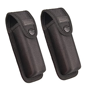 UltraFire Duty Belt Flashlight Holster, Nylon Flashlight Holder Pouch Holster for Duty Belt, 2 Pack