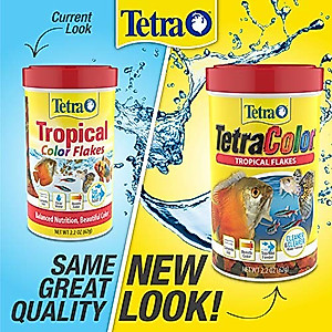 Tetra Tropical Color Flakes 7.06 Ounces, Clear Water Advanced Formula