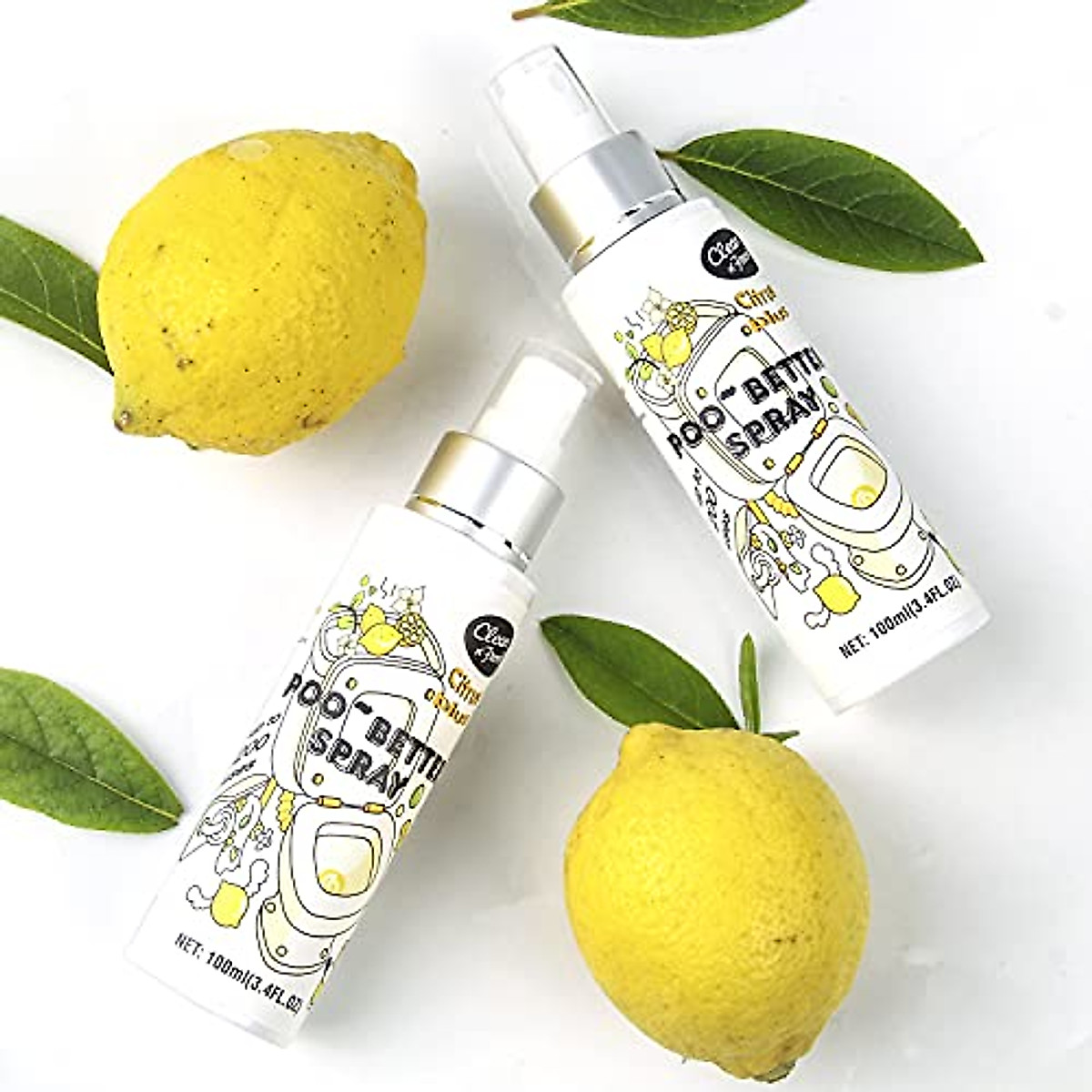 Clean-n-Fresh Toilet Spray, 7 Fl.oz Poo Spray | Up to 800+ Uses, 100% Natural Plant Essential Oil Citrus Scent, Bathroom Deodorizer…