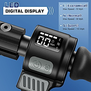 Caroma Electric Scooter for Kids Ages 8-12, Max 7 Miles Range and 10 Mph Max Speed, Colorful Rainbow Light, UL2272 Certification, Lightweight Electric Kick Scooter for Kids Boy Girl (Blue)