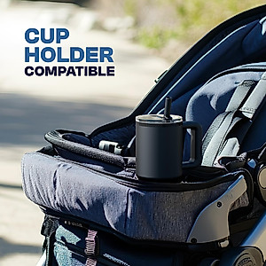 Frost Buddy Thicc Buddy - 16 oz Stainless Steel Vacuum Insulated Tumbler with Lid and Straw for Water - Travel Mug Cupholder Friendly - Gifts for Women Men Him Her (Beige Checkered)