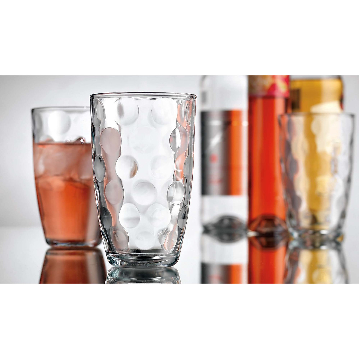 Glaver's Drinking Glasses Beer Pint 16 Oz. Glass Cups Set of 10, Tumbler Berverage Set. Collins Glasses for Water, Juice, and Coctails. Barware and Everyday Home Use. Dishwasher Safe.