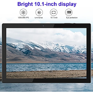 Android 12 Tablet with Keyboard 10 Inch 2 in 1 Tablets Set Include Case Mouse Stylus OTG, 4GB RAM+64GB ROM, 6000mAh Battery, Dual Camera, WiFi, BT, 10.1'' HD Display Tab, Google Certified Tableta