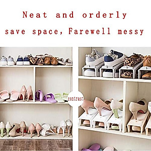 LKH 8 Piece Set Shoe Slots, Shoe Organizers and Storage, Shoe Organizer - Pink (Color : Pink)