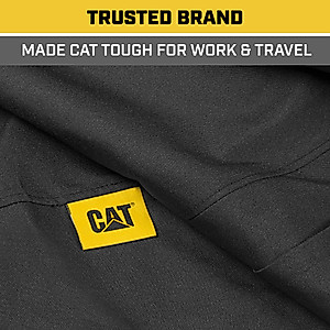 Caterpillar Custom Fit Front Bench Seat Cover with Utility Pockets for Ford F250 / F350 / F450 / F550 (1999-2007) - Durable Black Oxford Super Duty Interior Truck Seat Cover