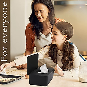 NOVWANG 3 Pack Baby Wipes Dispenser Wipe Holder with Lids, Keeps Wipes Fresh, Refillable Wipes Container with Sealing Design, Bathroom Tissues Wipes Case Box