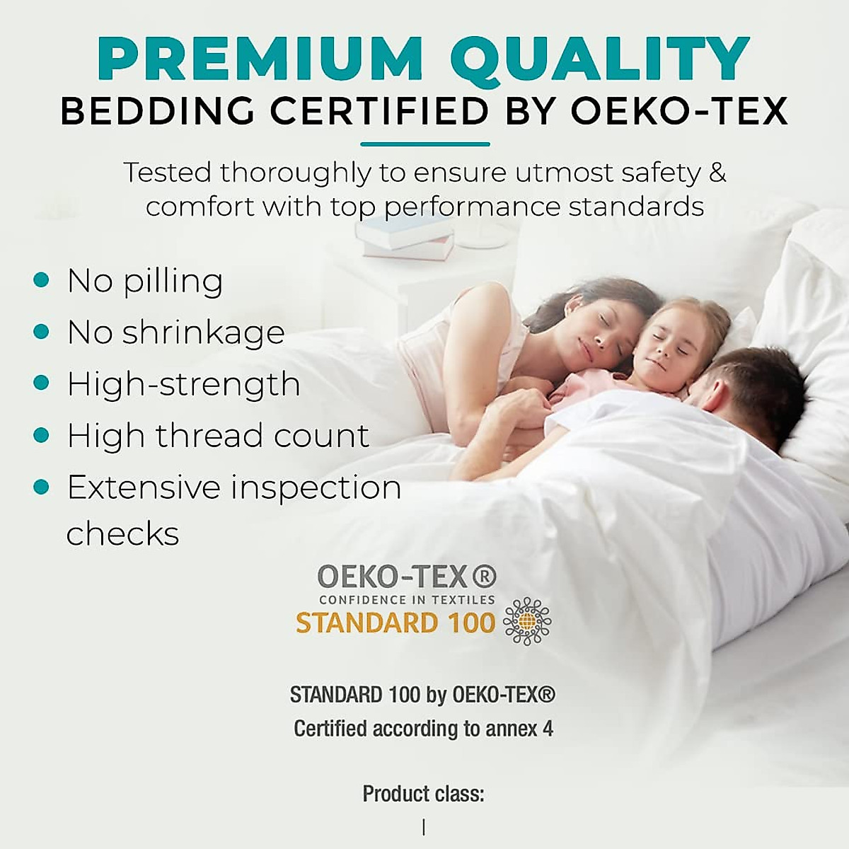 Feather & Stitch 100% Cotton 1 Piece Damask Stripe Queen Fitted Sheet 500 Thread Count White- Sateen Weave with 2 Extra Pillow Cases