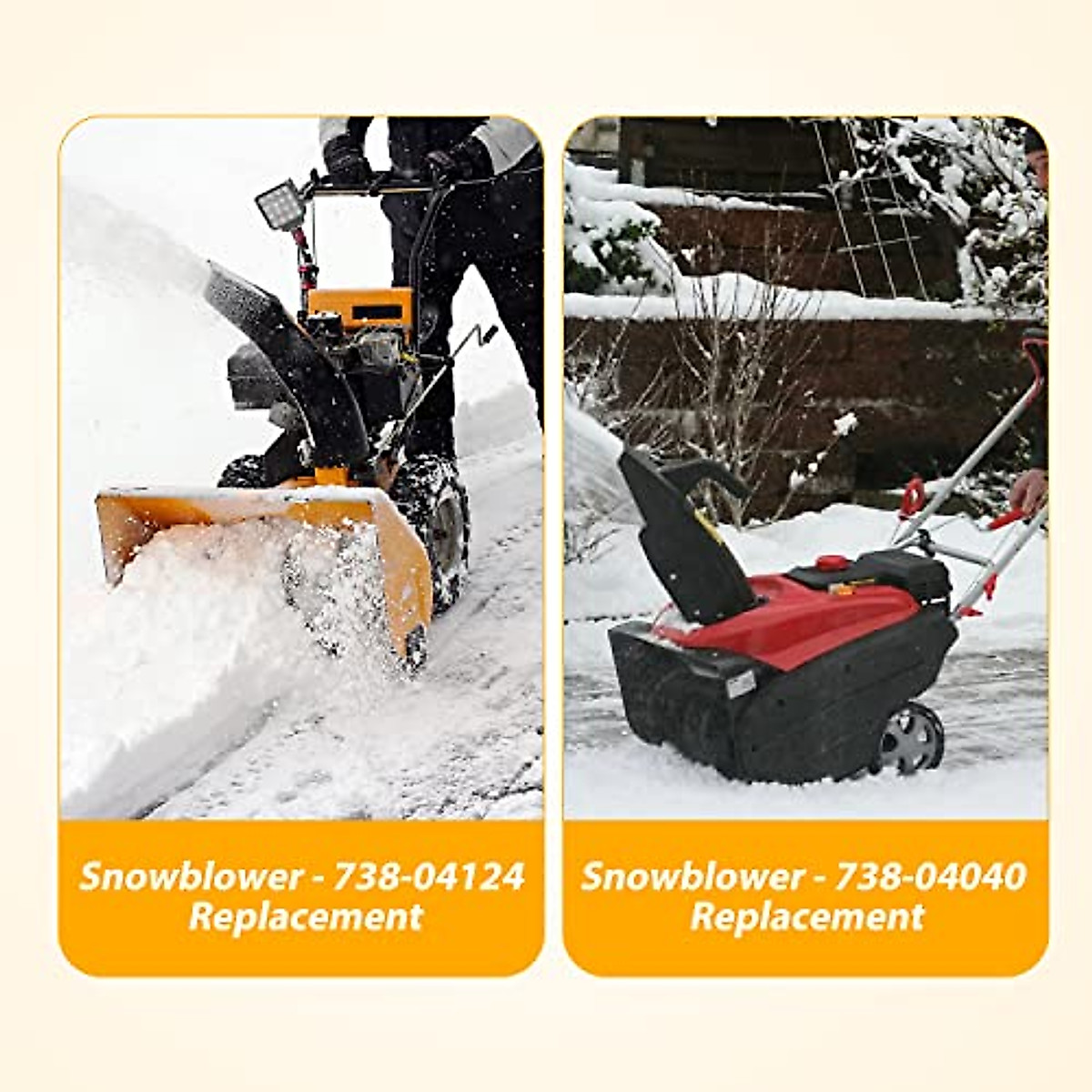 10pcs Shear Pins for Honda Snowblower and 10pcs Cotter Pins Replacement Parts for 738-04124 and 714-04040 Yard Machine Snow Blower Thrower Compatible with MTD Craftsman Cub Cadet Troy Bilt