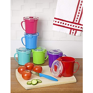 Sistema Microwave Plastic Soup Mug, 2.8 Cup, Medium