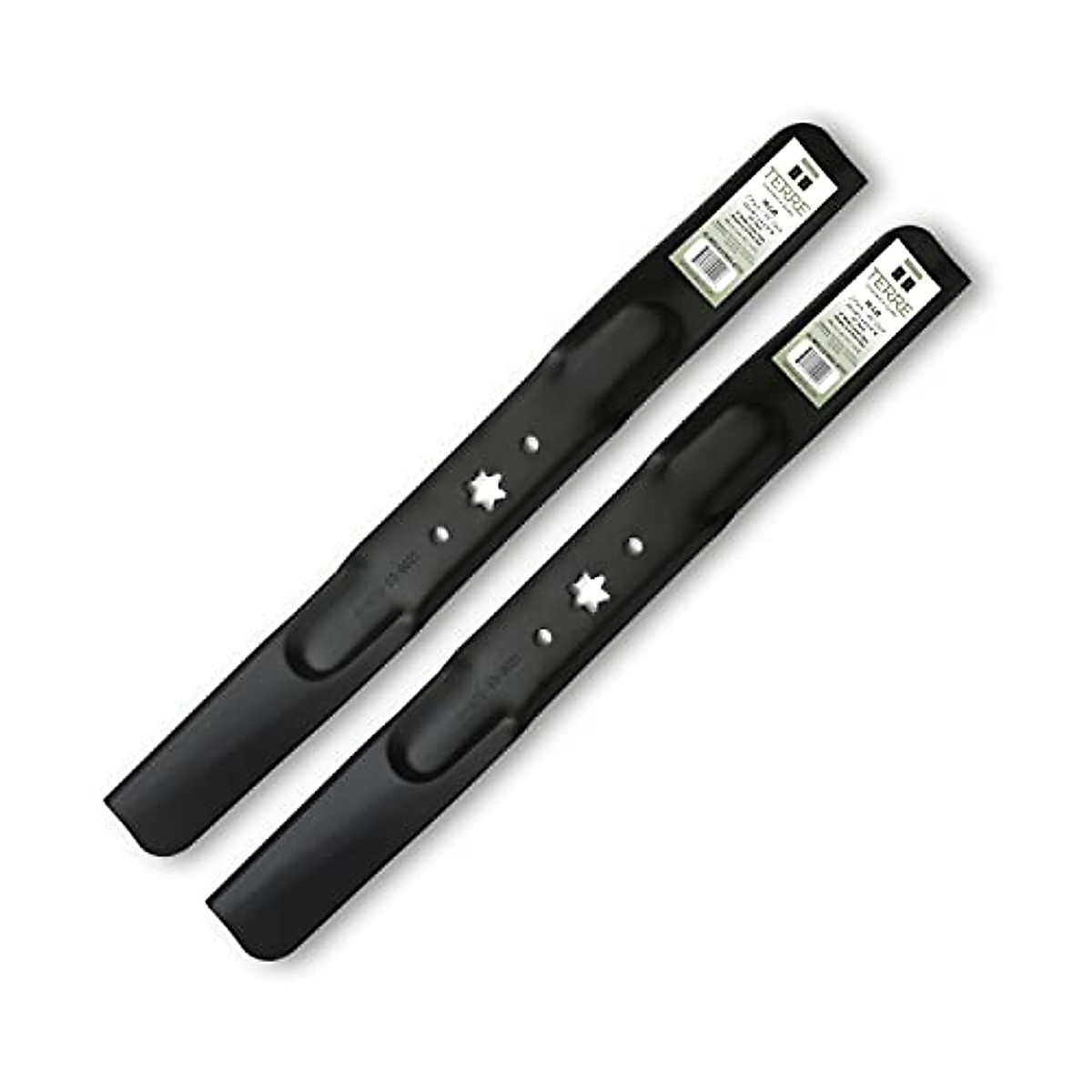 Terre Products, 2 Pack High Lift Lawn Mower Blades, 46 Inch Deck, Compatible with Trot Bilt, MTD XT1, XT2, Cub Cadet LT46, LTX1045, LTX1046, Replacement for 742-04244, 754-04244, 942-04244a, 942-04290