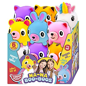 Squeeze Play and Sound Stress Ball Relievers Ball Tongue Out (12 Units) Ja-RU Screaming Talking Animal Toy for Kids & Adults, Cute Squeeze Stress Relief Soft Ball Decorations Plus Sticker 4342-12s
