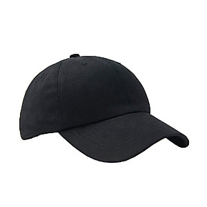 Hats for Men Classic Low Profile Adjustable Strapback Cotton Dad Hats Baseball Caps for Men and Women （Black）