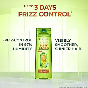 Garnier Fructis Sleek & Shine Shampoo, Conditioner + Anti-Frizz Serum Set for Frizzy, Dry Hair, Argan Oil (3 Items), 1 Kit (Packaging May Vary)