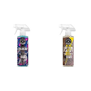 Chemical Guys Carpet & Upholstery Stain & Spot Remover and Ceramic Protectant Bundle with (1) 16 oz Lightning Fast Stain Extractor and (1) 16 oz HydroThread Ceramic Protectant