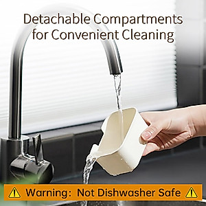 Olavon Clear Snackle Box Container with Lid and Handle - 8 Compartments Divided Serving Tray, Portable Snack Charcuterie Organizer, Snackable Box Platters for Candy, Fruits, Snacks