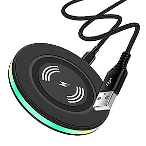 15W Samsung Wireless Charger Fast Charging Pad for Samsung Galaxy S24/S24 Ultra/S24+/S23/S22/S21 FE/S20/Z Fold 5 4 3/Z Flip 5 4 3/S10/S9/S8/Note 20,iPhone 15 14 13 12 11 Pro Max,Pixel 8 Pro 7 6 5 4 3