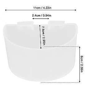 TOPINCN 20pcs Cage Cups Bird Feeders, Bird Food Bowl Hanging Water Cup Parrot Food Bowl Plastic Parrot Water Feeding Cup Birdcage Feeder for Parrot Poultry Pigeon(L-White)