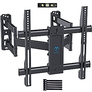 Corner TV Wall Mount Bracket Tilts, Swivels, Extends, Full Motion Articulating TV Mount for 26-60 inch LED, LCD Flat Curved Screen TVs, Holds up to 99 lbs, VESA 400x400, Heavy Duty TV Bracket PSCMF1