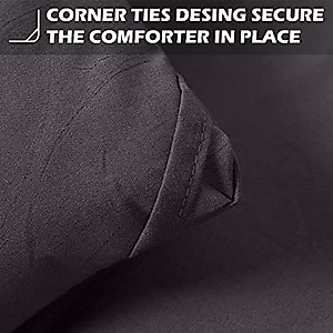 VAINOC Queen Comforter Set 3 Piece,Comforter Sets for Queen Bed Queen Size Bedding Comforter Sets All Seasons Down Alternative Comforter/Duvet Insert + 2 Pillow Shams - Machine Washable(Grey,Queen)