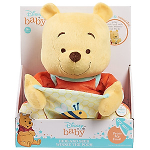 Disney Baby Hide-and-Seek Winnie The Pooh Interactive Plush, Officially Licensed Kids Toys for Ages 09Month by Just Play