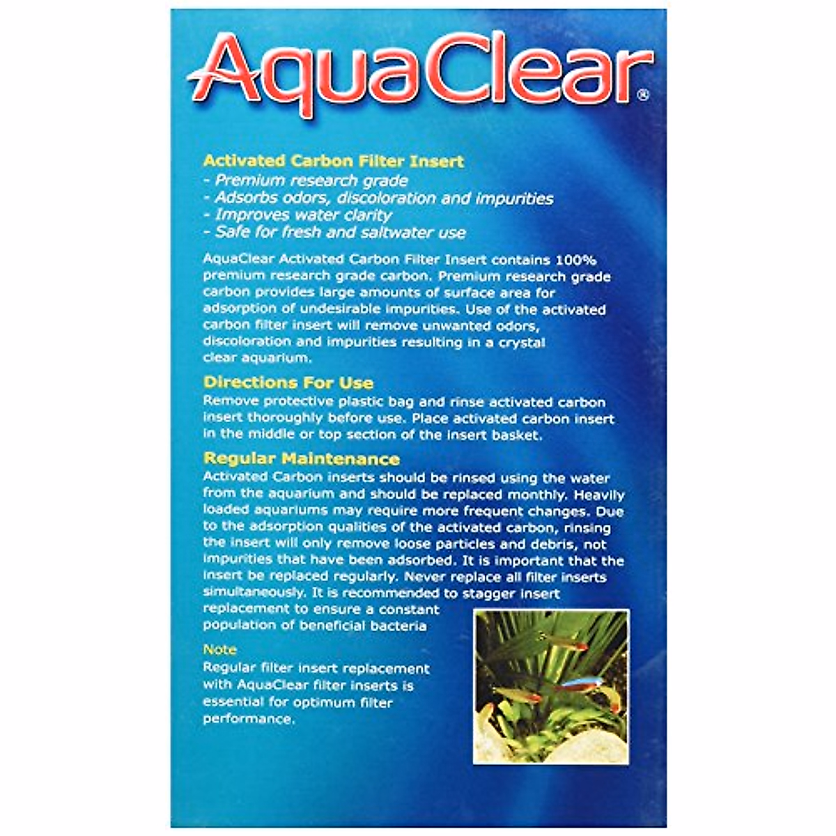 Hagen 3-Pack AquaClear 9-Ounce Activated Carbon Water Filter Insert for Aquarium (3-Pack)