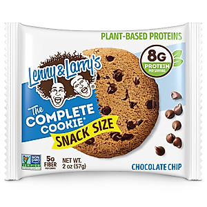 Lenny & Larry's The Complete Cookie Snack Size, Chocolate Chip, Soft Baked, 8g Plant Protein, Vegan, Non-GMO 2 Ounce Cookie (Pack of 12)