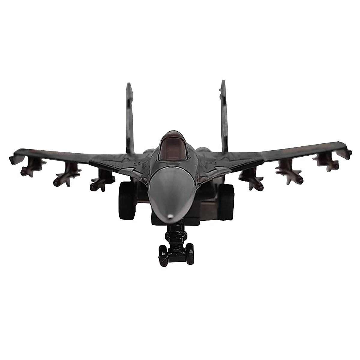 HSOMiD Army Air Force Fighter Jet Toy Military Airplane - Fun Lights and Sounds, Bump and Go Action Pretend Play Kids Aircraft Bomber Plane