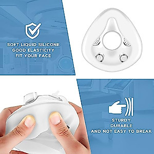 CPAP Masks Full Face - Replacement Set for F20 - Covers Mouth and Nasal - Includes Headgear, Elbow/Swivel and Nasal Cushion - Suitable for CPAP Machine - Reusable CPAP Supplies - Medium