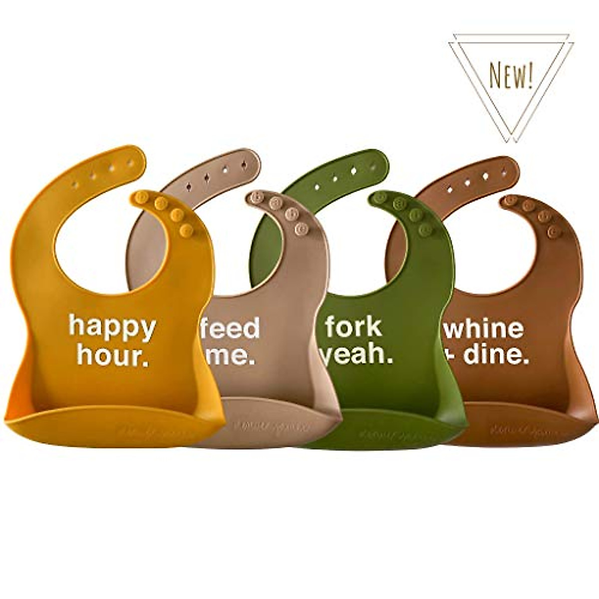 Denver James Silicone Feeding Bibs | Dishwasher Safe. Waterproof. Adjustable.