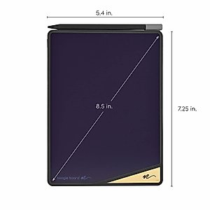 Boogie Board VersaBoard Authentic Reusable Home & Office Organization Notepad with 8.5” LCD Writing Tablet, VersaPencil Stylus, Instant Erase & Built-in Magnet & Portrait/Landscape Kickstand (Gray)