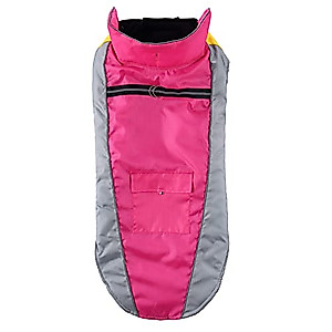 Winter Dog Clothes for Large Dogs Girl Reflective Adjustable Pet Jackets Winter Hook&Loop Large Cotton Pet Clothing Female Dog Sweater for Large Breed