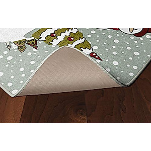 Brumlow MILLS Snowman Washable Festive Christmas Snow Scene Indoor or Outdoor Holiday Area Rug for Living or Dining Room, Bedroom Carpet and Kitchen Runner Rug, 30" x 46", Snow Christmas Tree