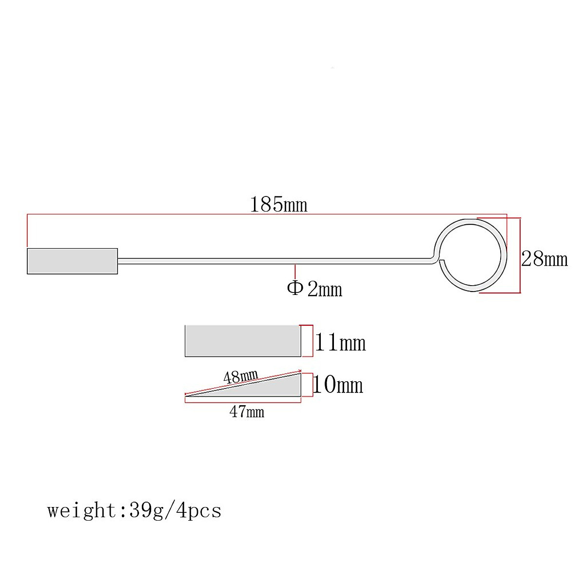 Alnicov 4PCS Rubber Piano Mutes Professional Piano Keyboard Tuning Maintenance Kit